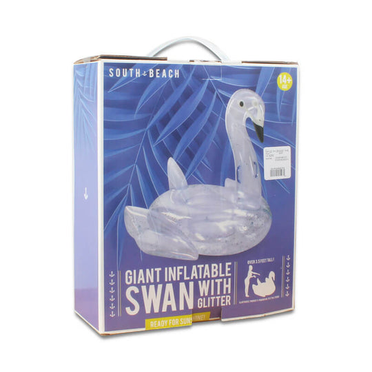 Sparkle in Style with Starwake's Sequin Clear Swan Pool Float