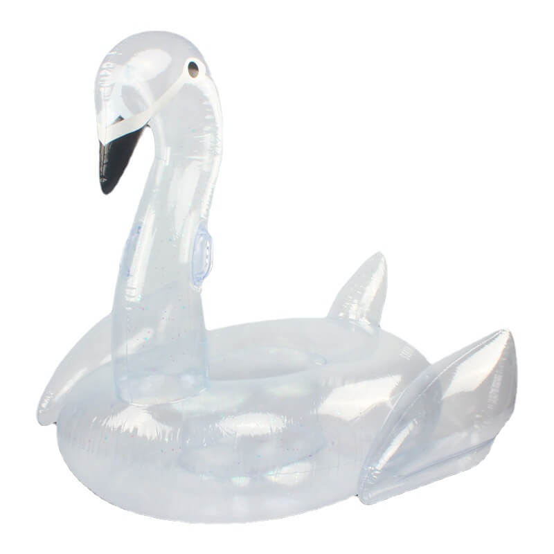 Sparkle in Style with Starwake's Sequin Clear Swan Pool Float