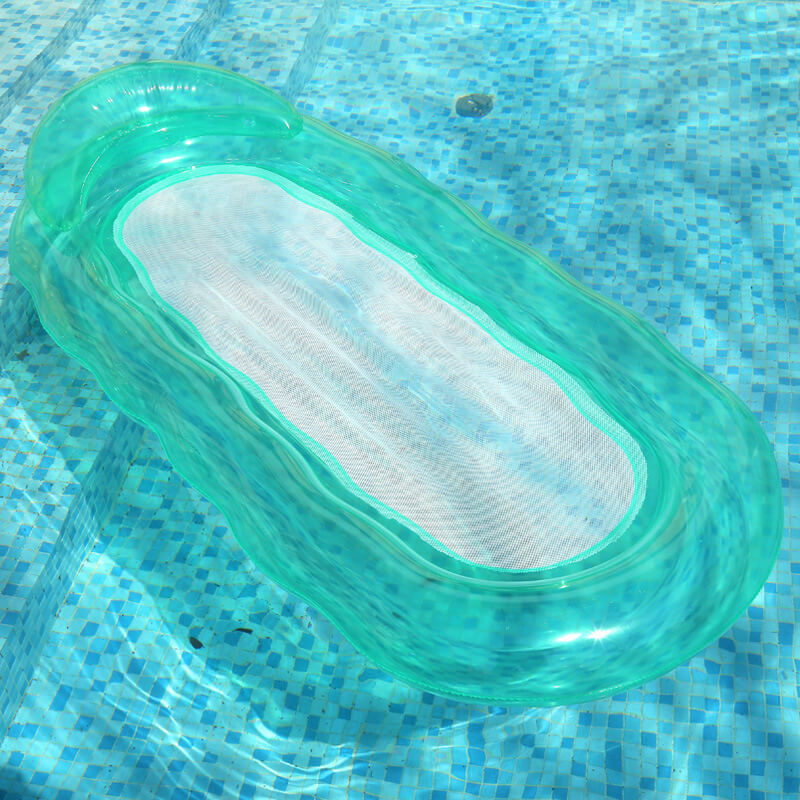 Starwake Transparent Wavy Pool Lounger with Mesh Bottom | 2 Colors