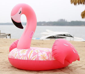 Inflatable Flamingo Pool Floatie - Lounge in Style